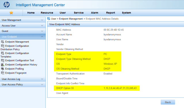 HP IMC UAM BYOD End User Profiling | About Aruba Networks